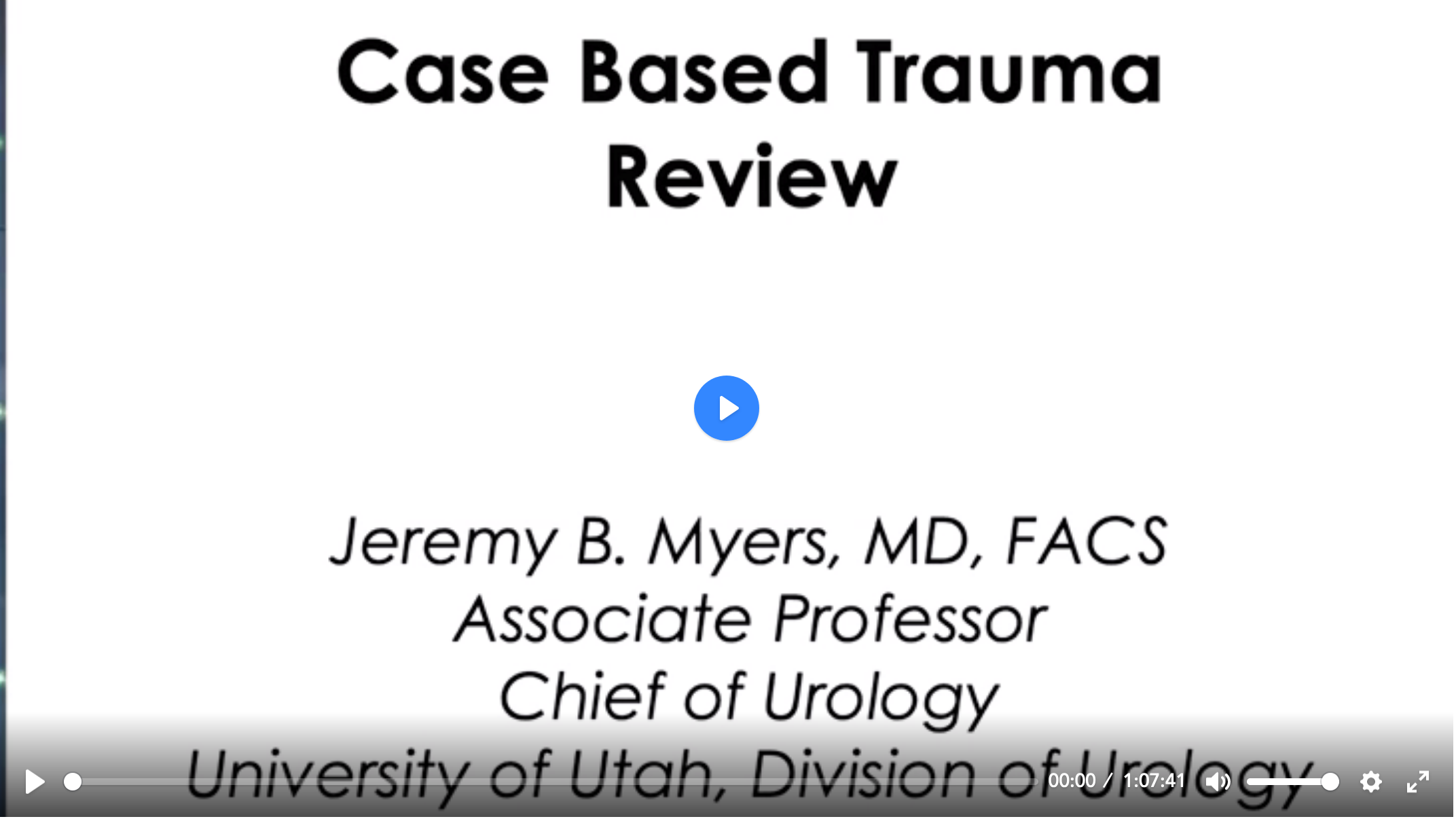 Case Western University Genitourinary Reconstruction Series | Society ...